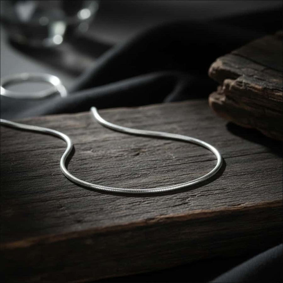 925 Sterling Silver Snake Chain Necklace - Northlord