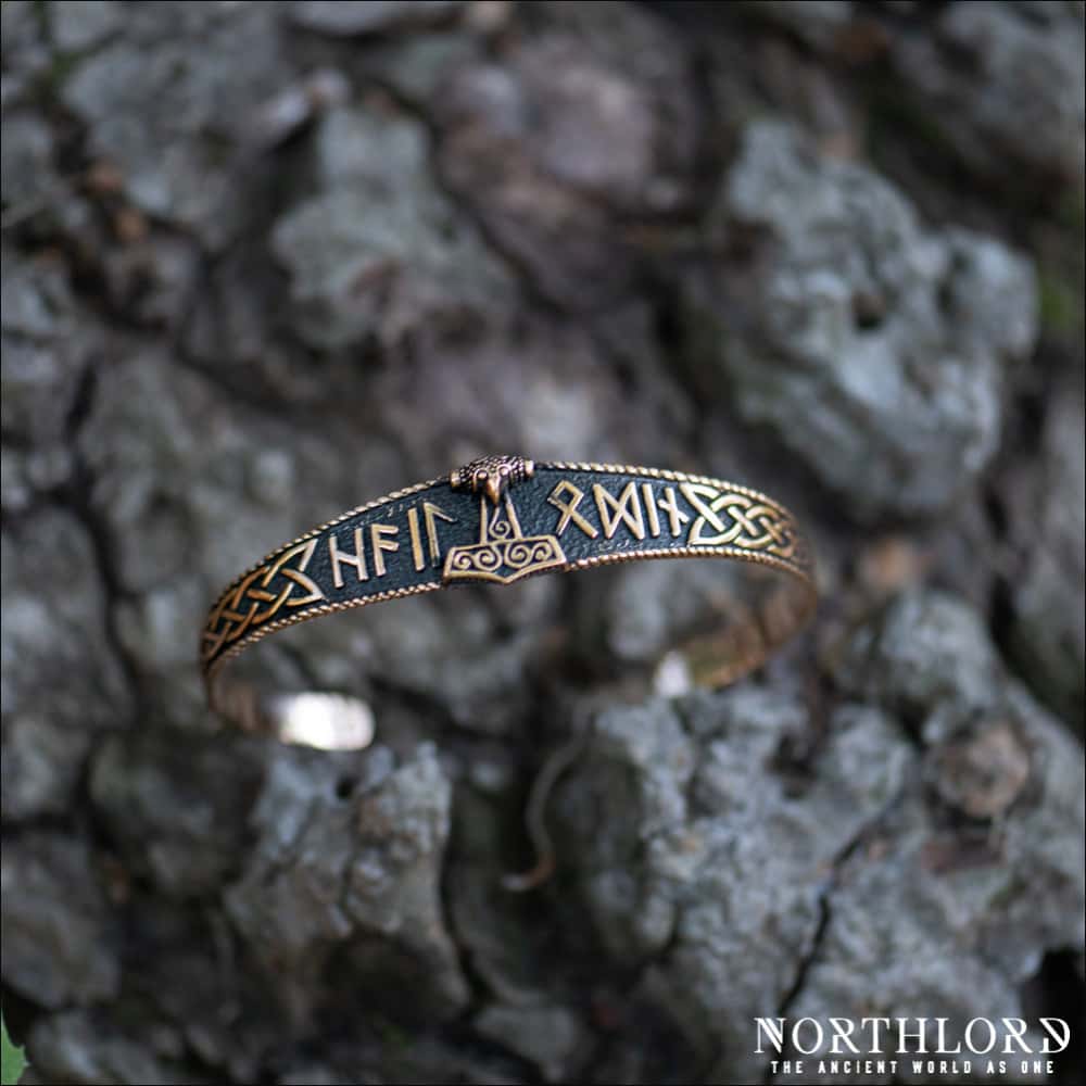 Thor's Hammer Cuff Bracelet Bronze - Northlord