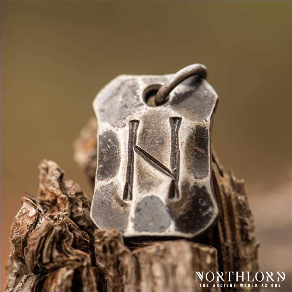 Hagalaz Rune Pendant Hand-Forged - Northlord
