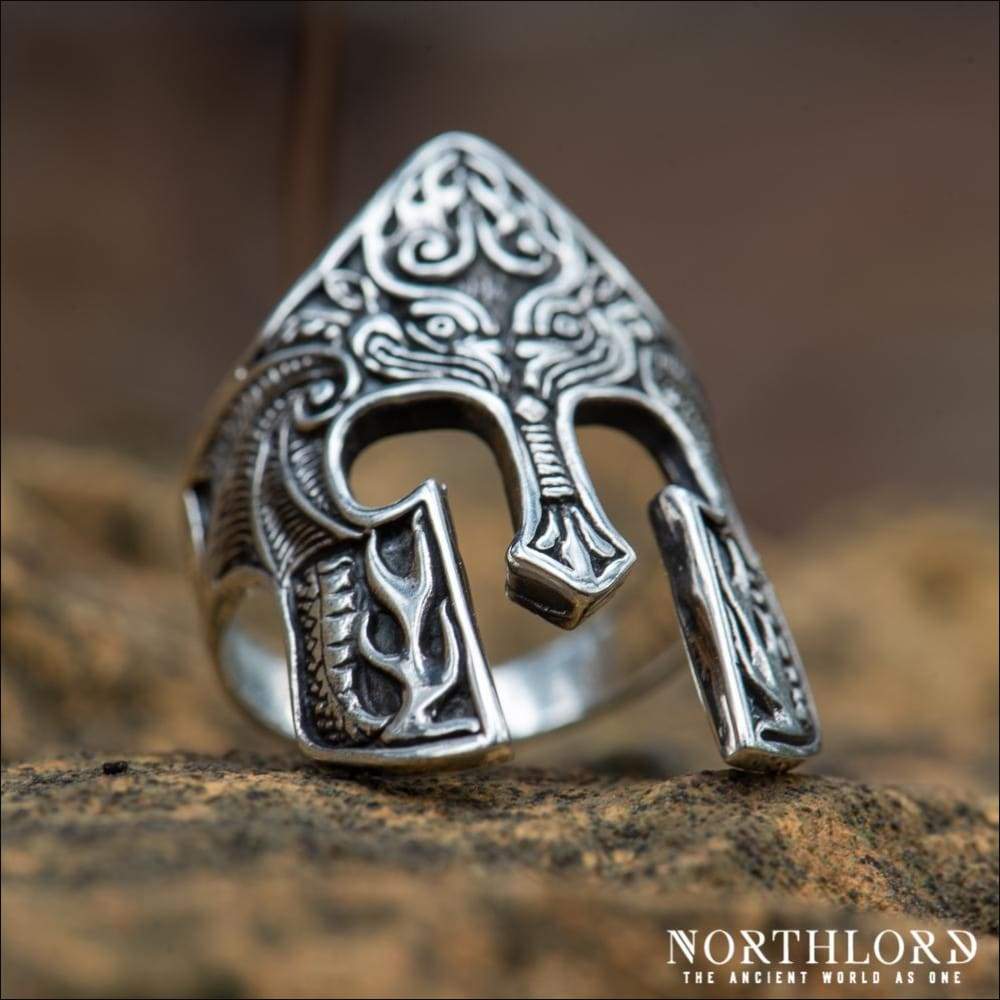 Spartan Helmet Ring Real Solid 925 Sterling Silver Spartan Helmet Ring
