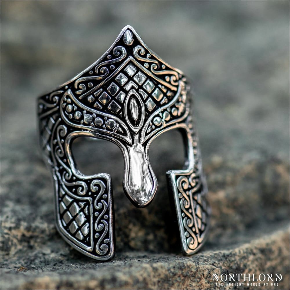Spartan Helmet Ring Real Solid 925 Sterling Silver Spartan Helmet Ring