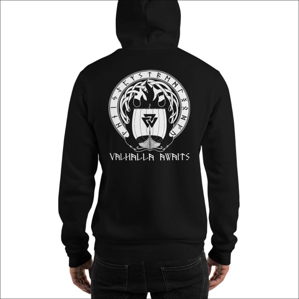 Valhalla Awaits Hoodie Black - Northlord